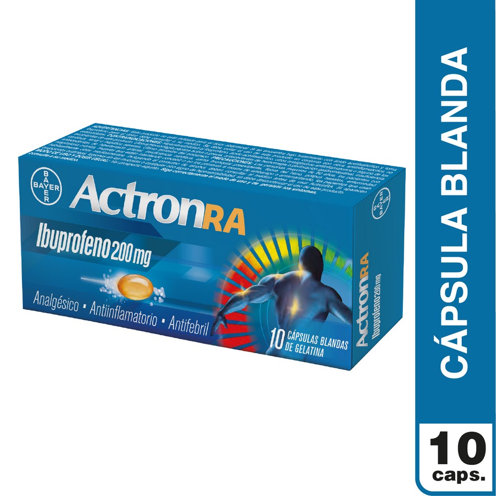 Actron RA 200 mg x 10 Cápsulas Blandas - FarmaCompara