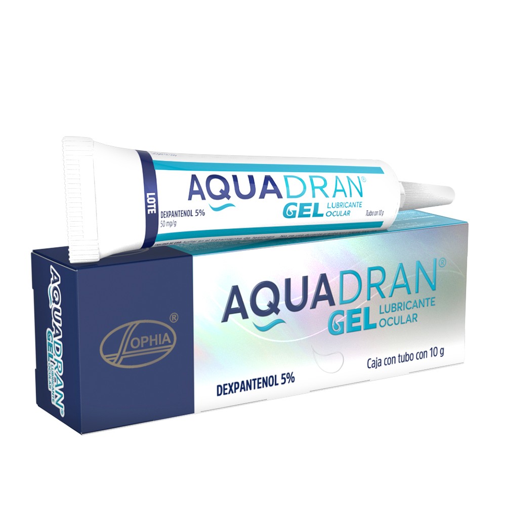 Aquadran Dexpantenol 5% Gel Lubricante Ocular 10g | Cruz Verde