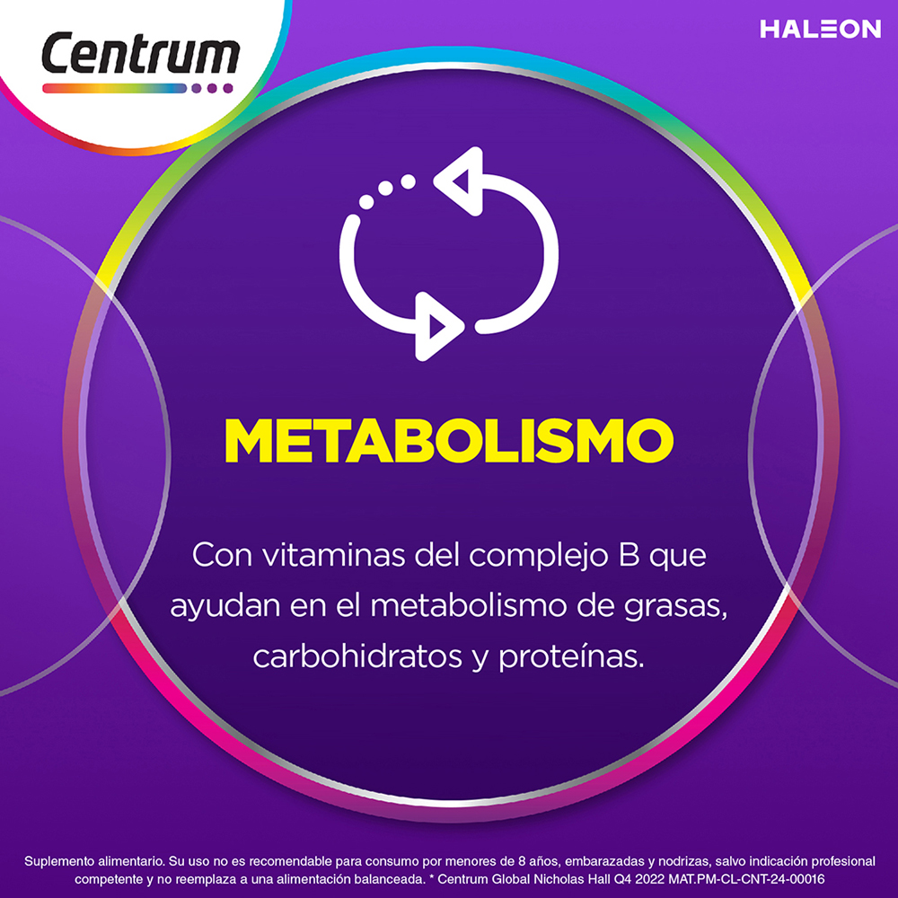 Centrum Mujer Multivitaminico / Multimineral 60 Comprimidos Recubiertos ...
