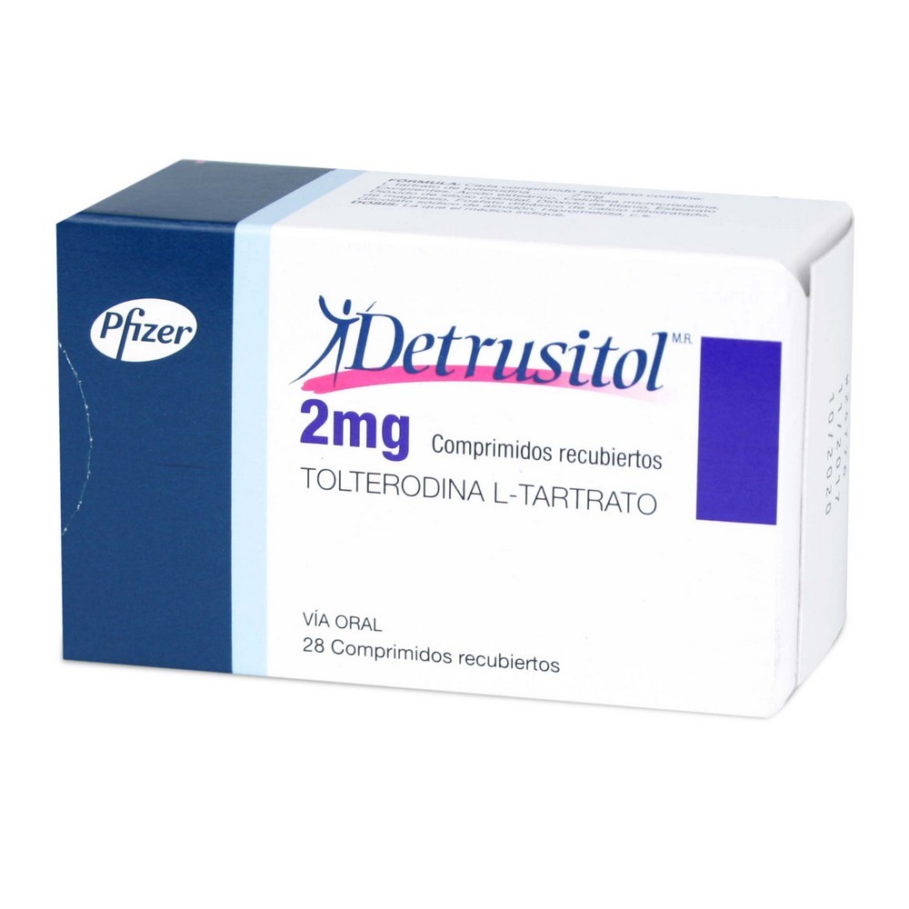 Detrusitol Tolterodina 2 mg 28 Comprimidos | Cruz Verde