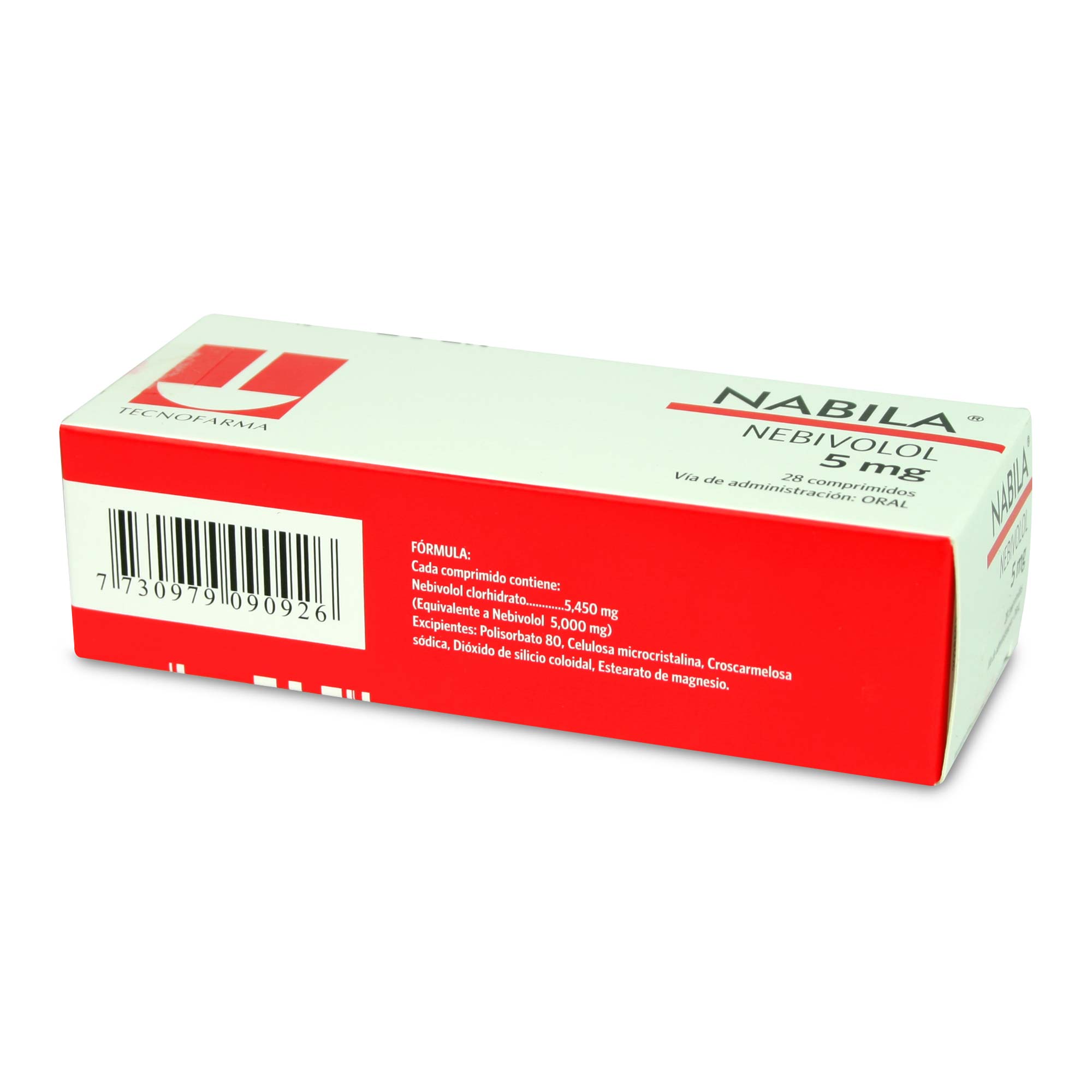 Nabila Nebivolol 5 mg 28 Comprimidos | Cruz Verde