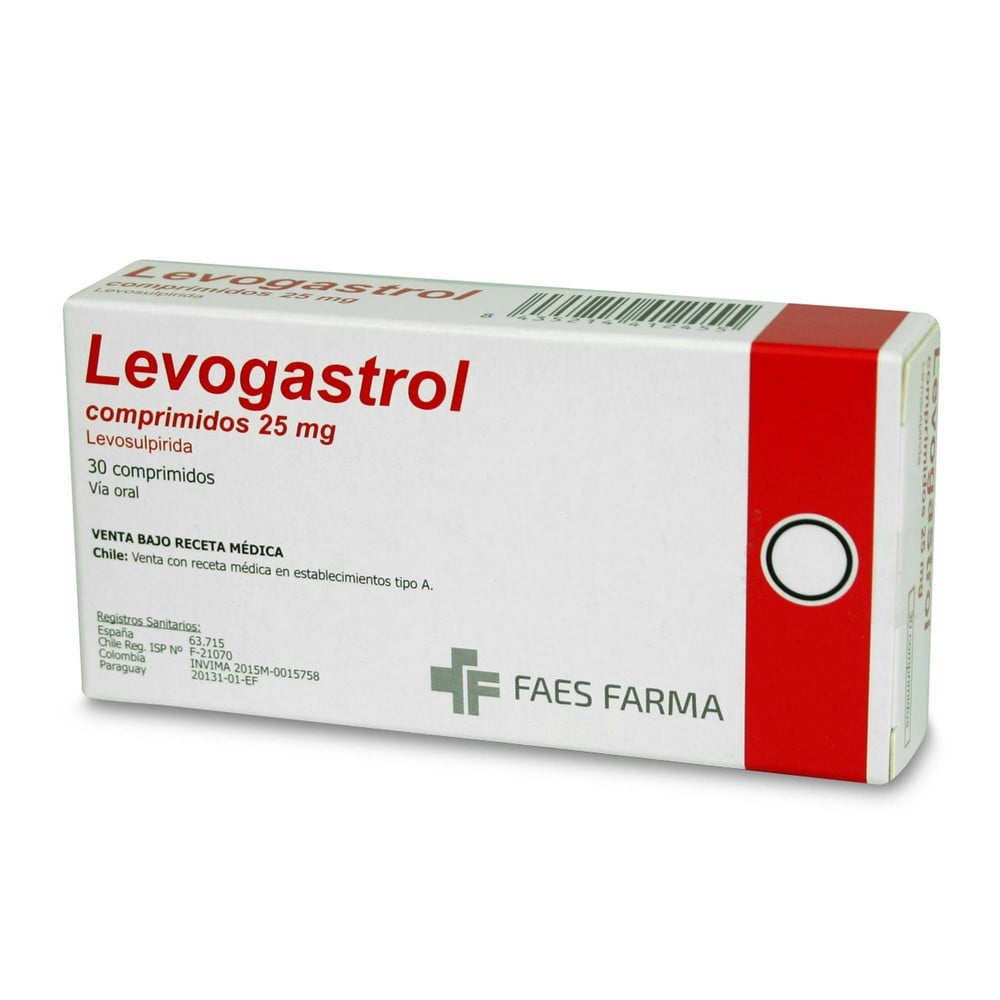 Levogastrol Levosulpirida 25 mg 30 Comprimidos - FarmaCompara