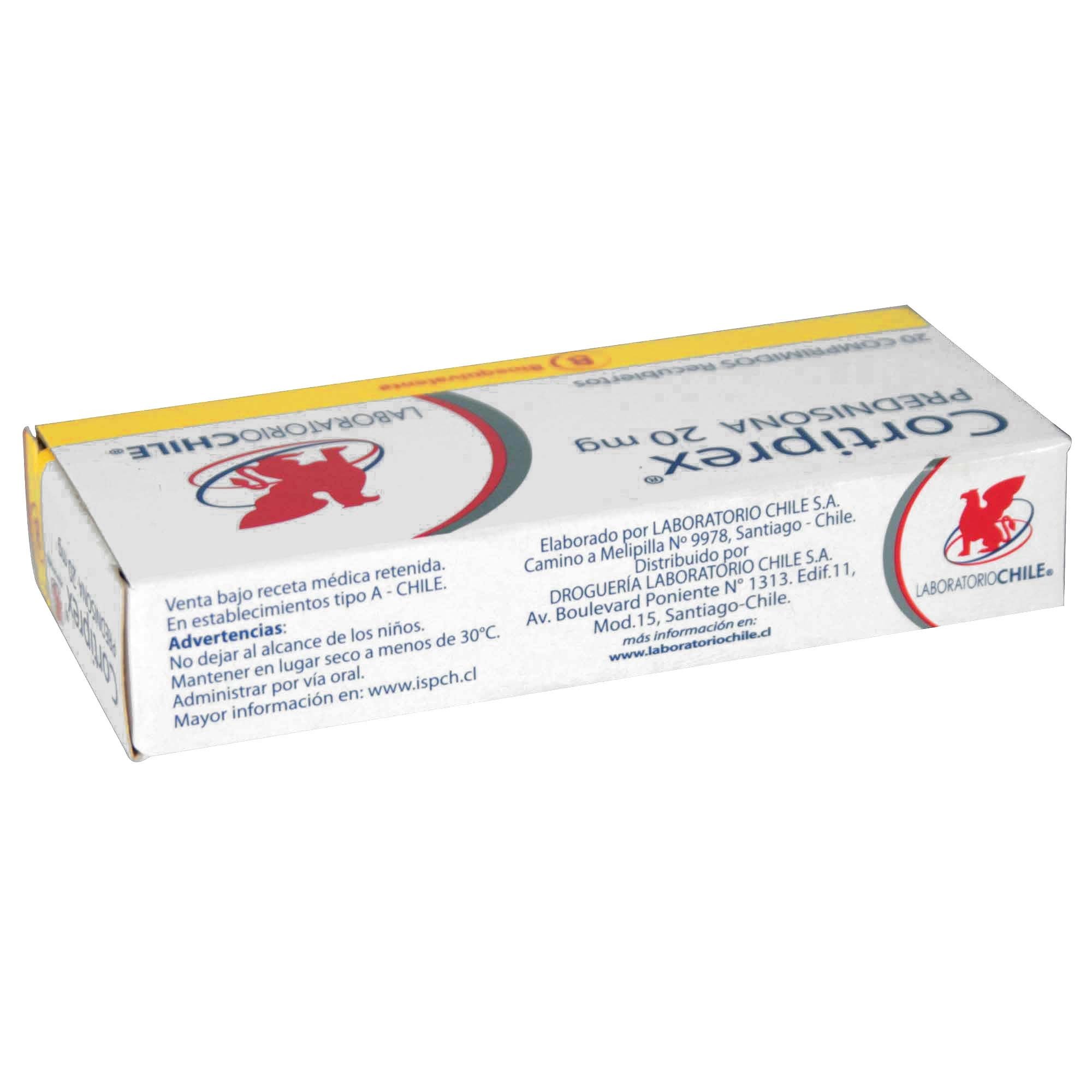 Cortiprex Prednisona 20 mg 20 Comprimidos Recubierto | Cruz Verde
