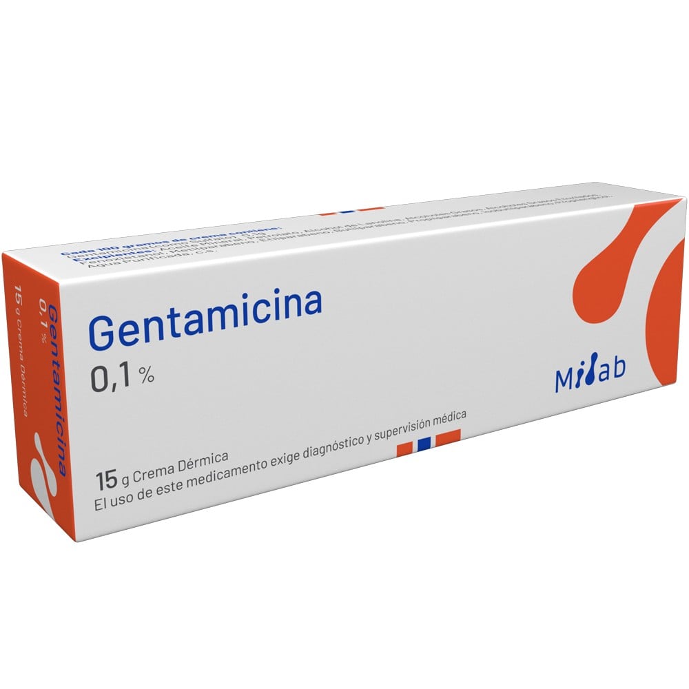 Gentamicina 0,1% Crema Tópica 15 gr - FarmaCompara