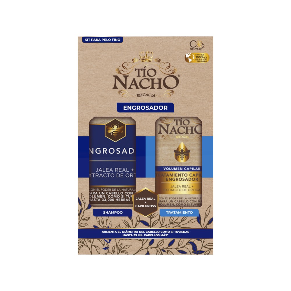 Pack Shampoo Engrosador 415ml + Tratamiento Engrosador 90ml | Cruz Verde