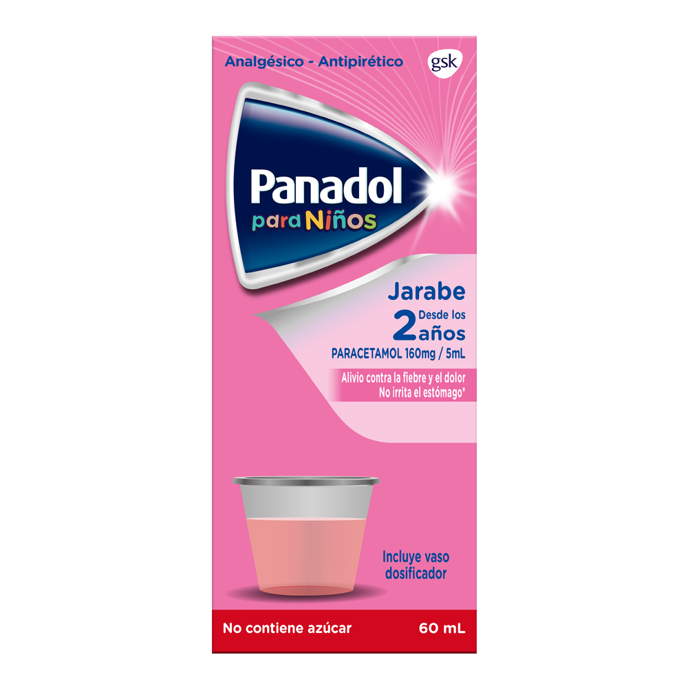 Panadol Niños Paracetamol 160 mg / 5 mL Jarabe 60 mL | Cruz Verde