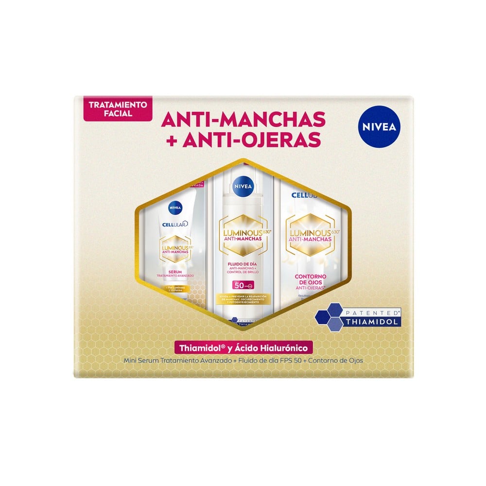 Pack Nivea Luminous630 Fluido 40 mL + Ojos 15 mL + Mini Serum 10mL ...