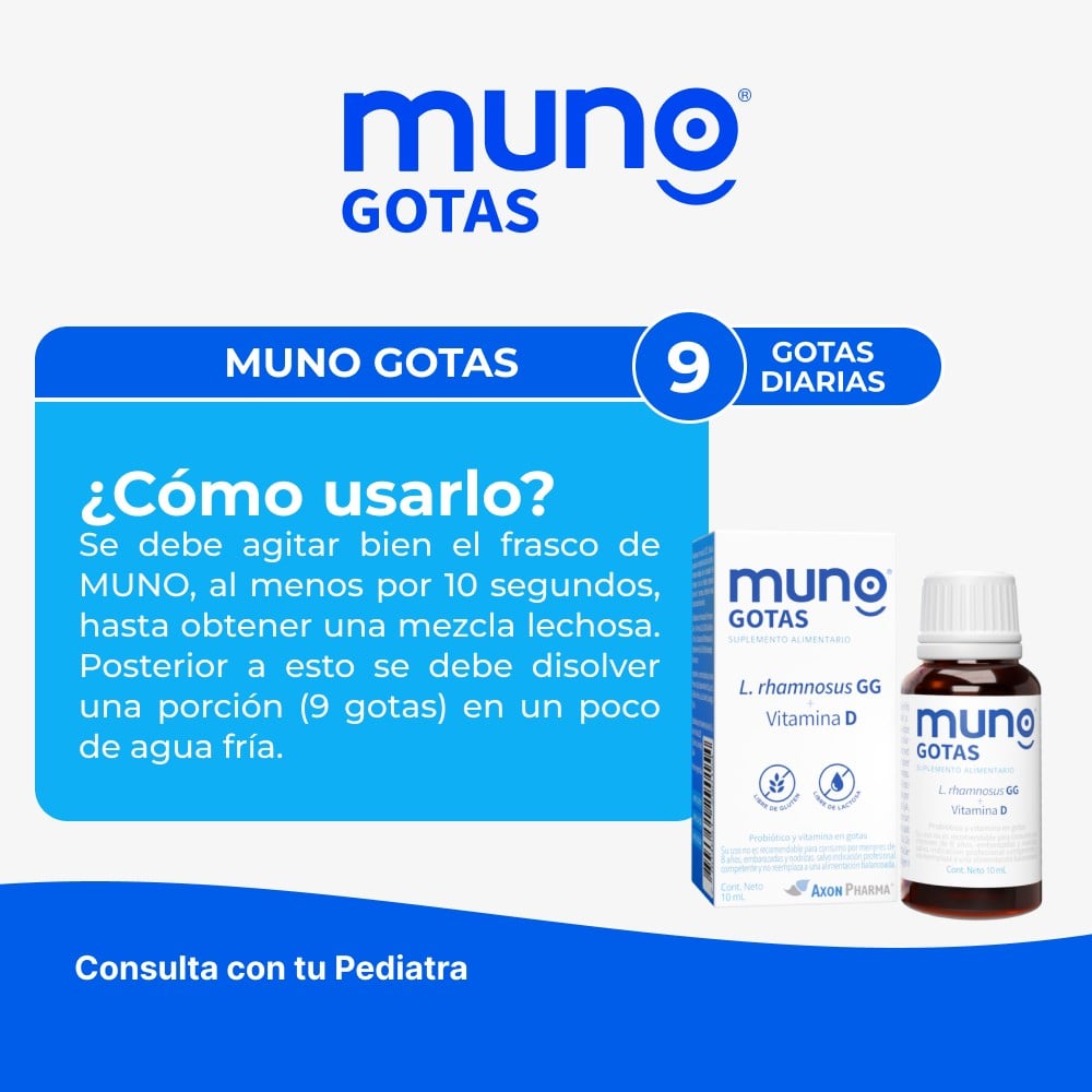Muno Gotas Suplemento Alimentario - 30 Dosis 10 ml | Cruz Verde