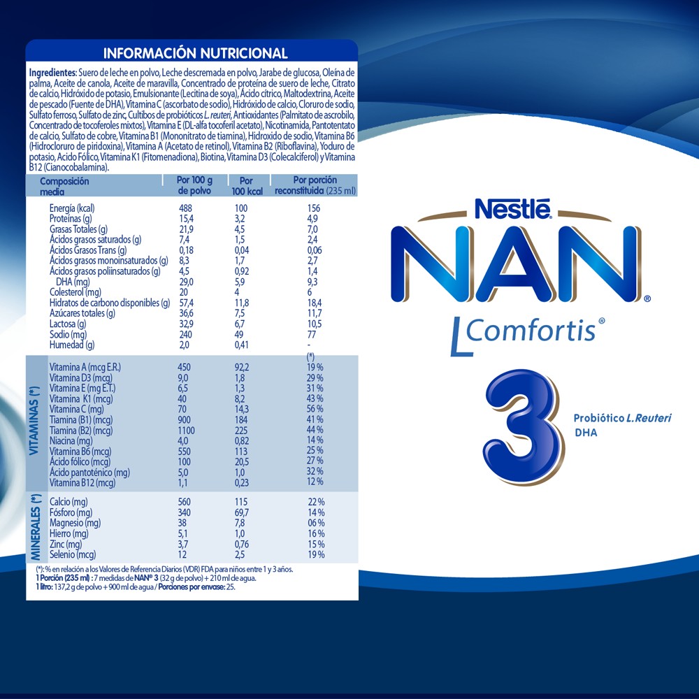 Fórmula Infantil 3 Junior (+1 año) l-Comfortis Pack 2x800 gr | Cruz Verde