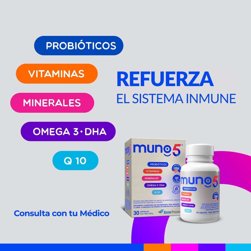 Muno 5 Probiótico Suplemento Alimentario 30 Cápsulas | Cruz Verde