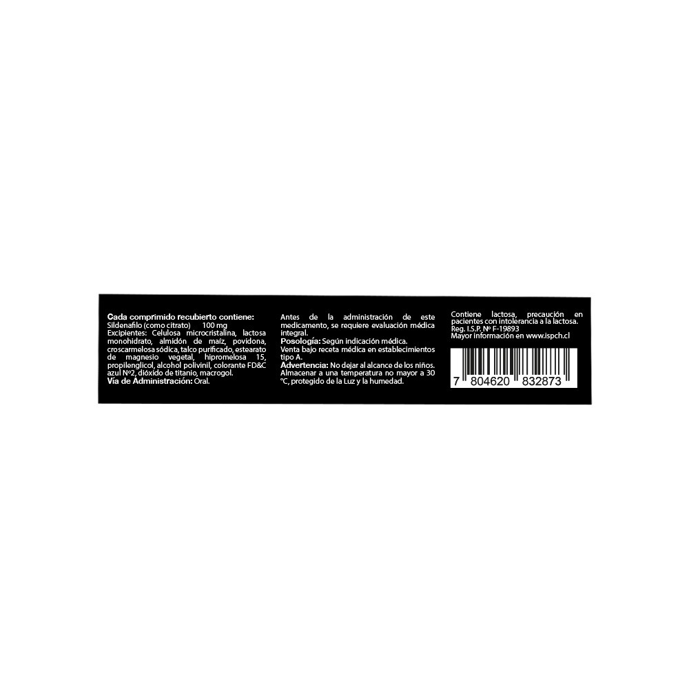 Enhora Sildenafilo 100 mg 5 Comprimidos recubiertos | Cruz Verde