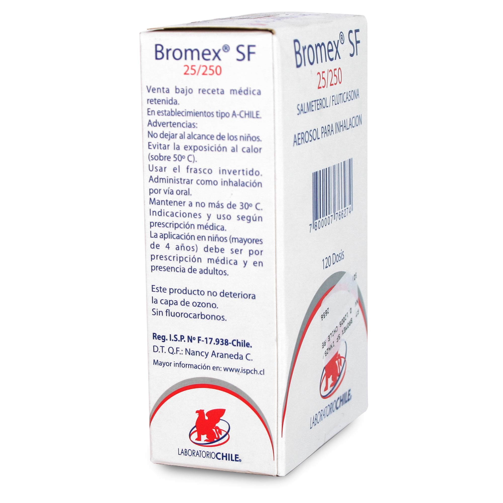 Bromex Sf Salmeterol 25 mcg / DS Inhalador Bucal 120 Dosis | Cruz Verde