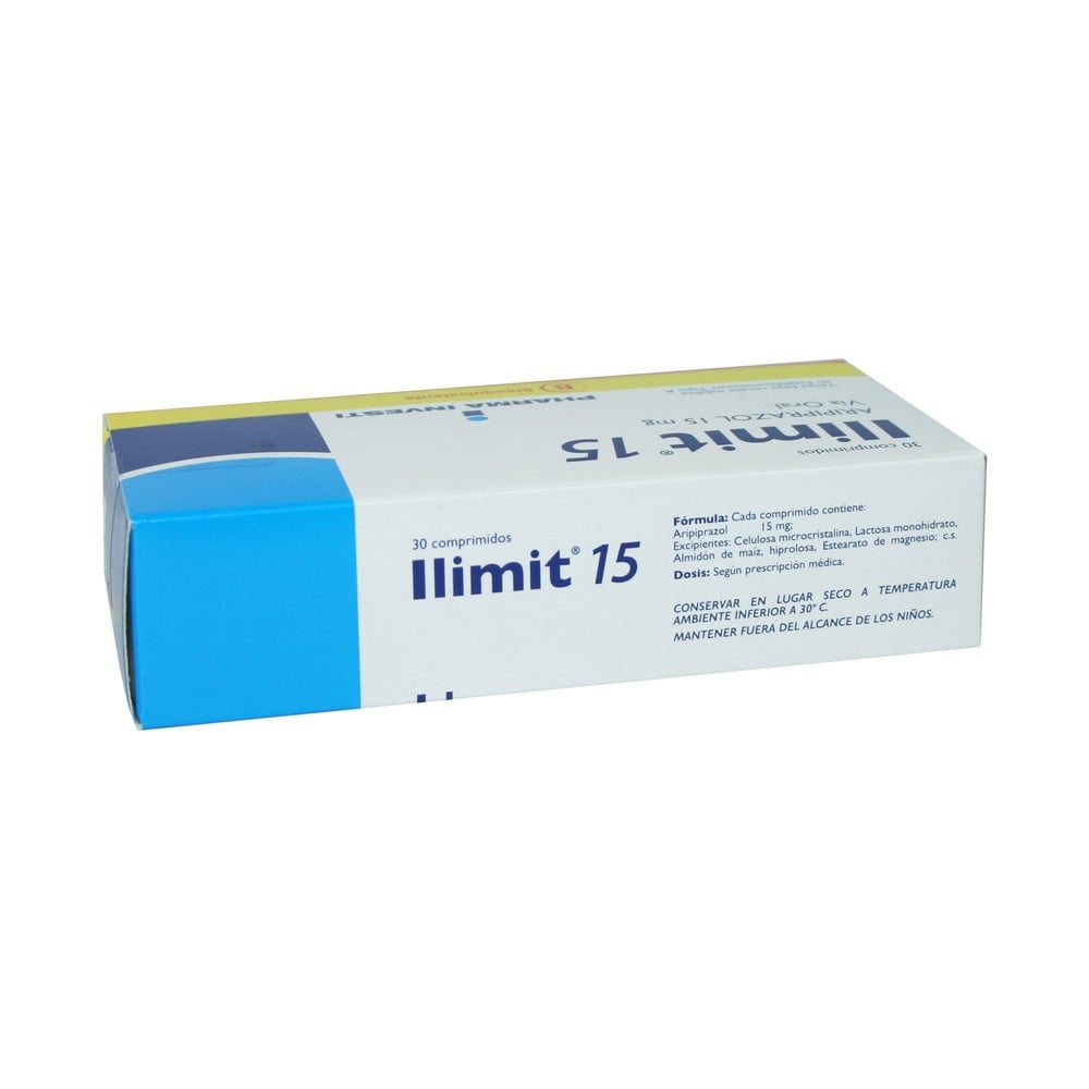 Ilimit Aripiprazol 15 mg 30 Comprimidos | Cruz Verde