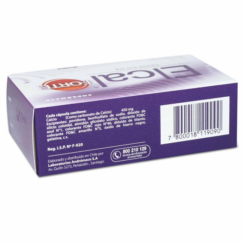 Elcal Forte Calcio 450 mg 30 Cápsulas | Cruz Verde