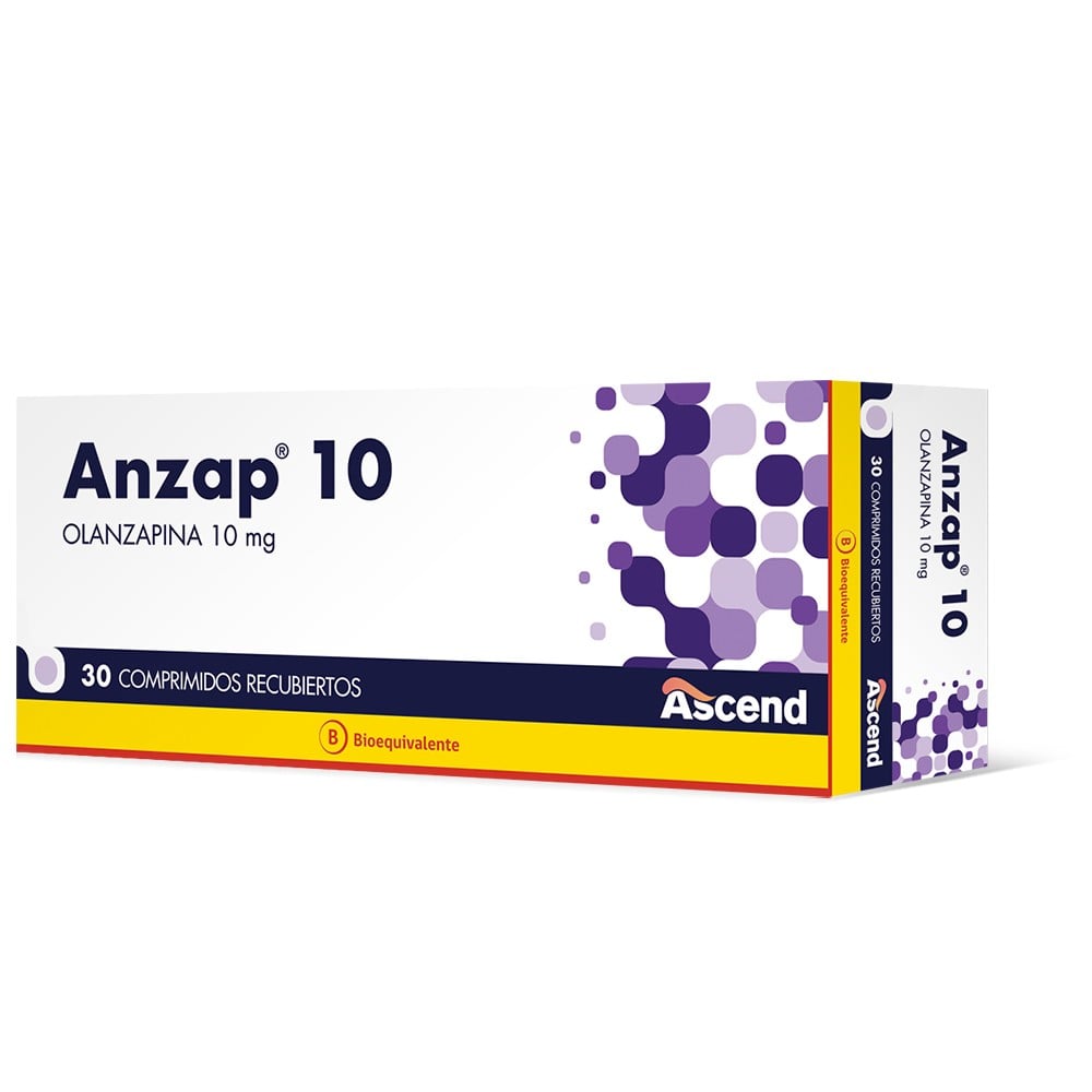 Anzap Olanzapina 10 mg 30 Comprimidos | Cruz Verde