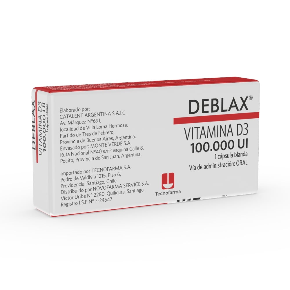 Deblax Vitamina D3 100.000Ui 1 Cápsula Blanda | Cruz Verde