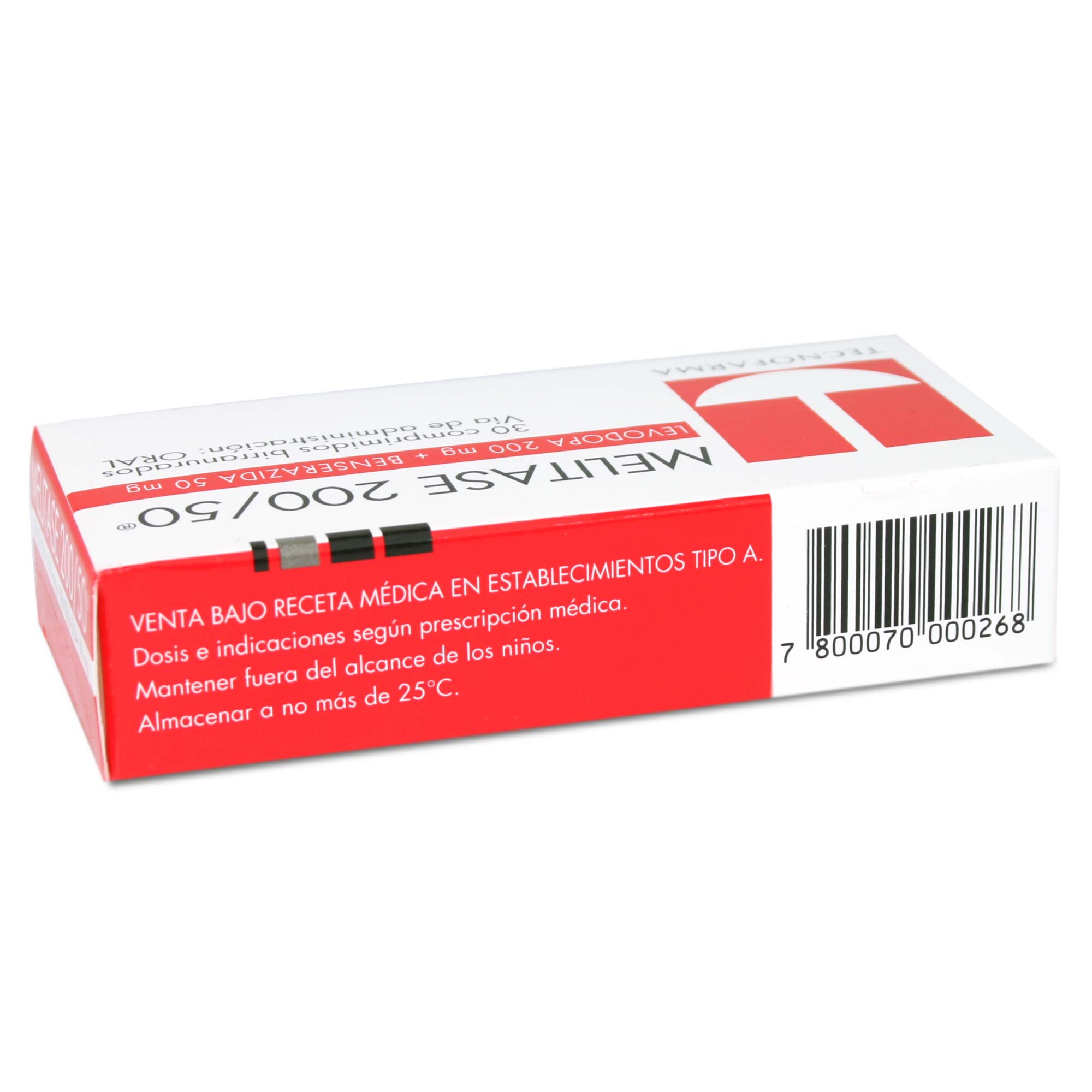 Melitase Levodopa 200 mg 30 Comprimidos | Cruz Verde