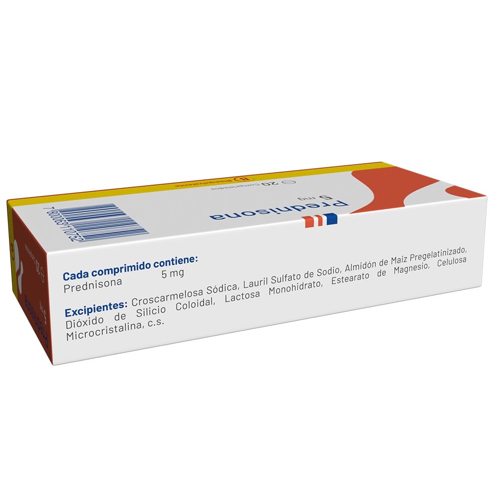 Prednisona 5 mg 20 Comprimidos | Cruz Verde