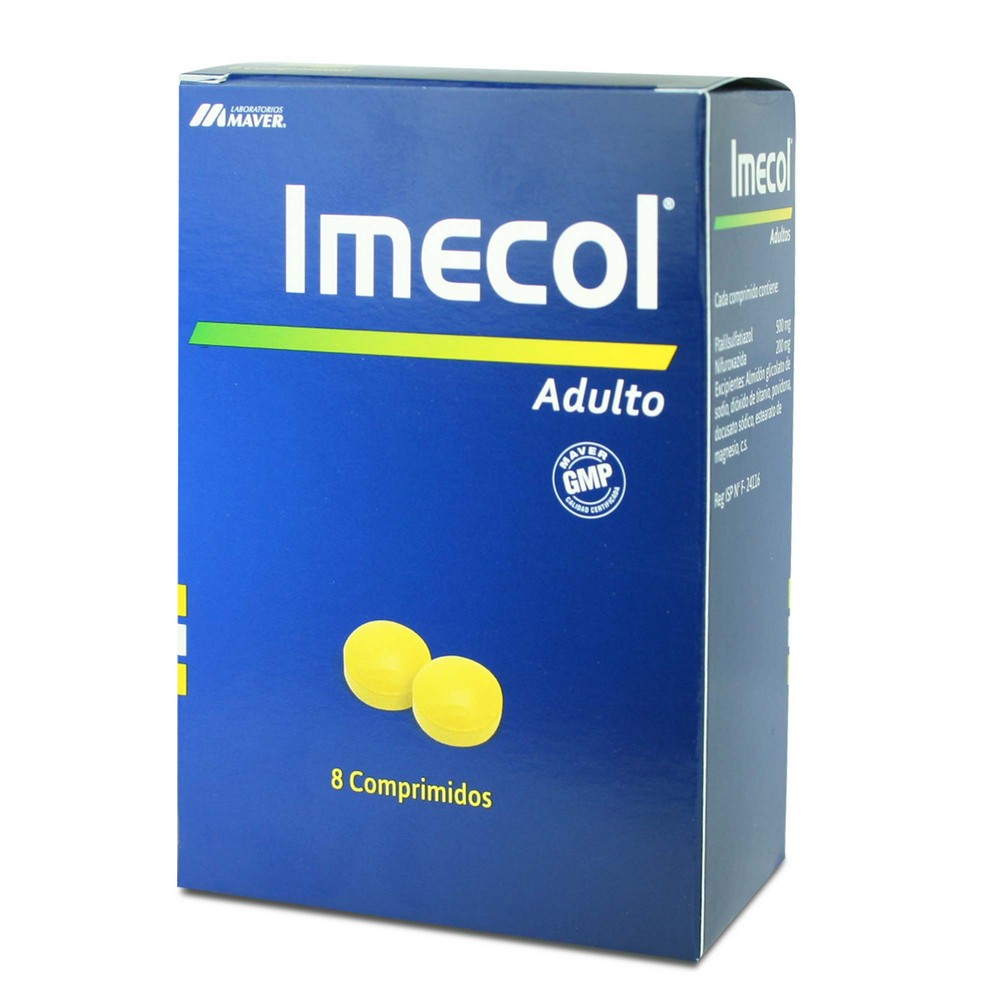 Imecol Nifuroxazida 200 mg 8 Comprimidos - FarmaCompara