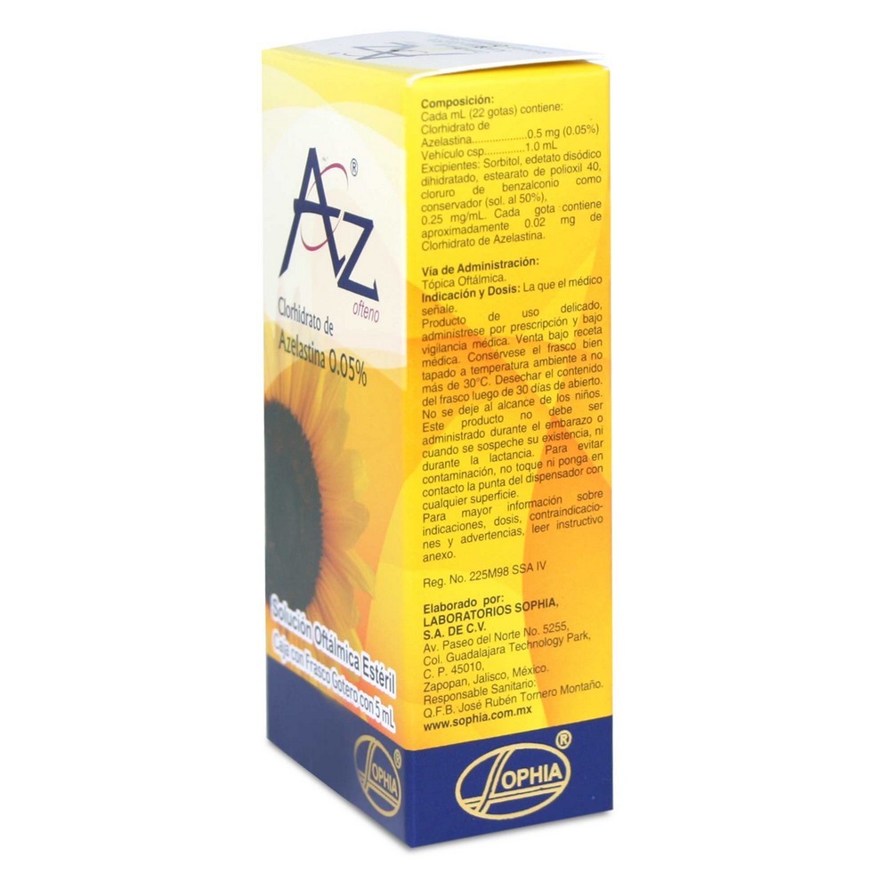 Az Azelastina 0,05% Solución Oftálmica 5 mL | Cruz Verde