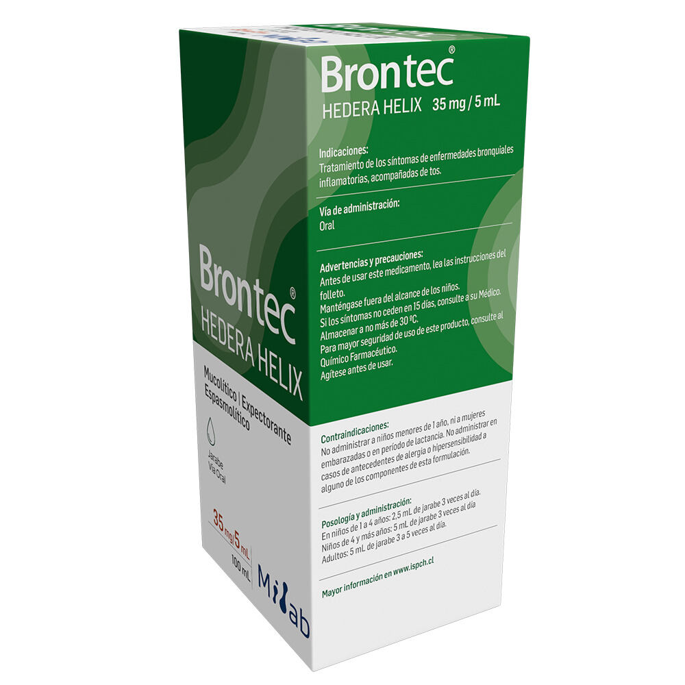 Brontec Hedera Helix 35 mg / 5 mL Jarabe 100 mL | Cruz Verde