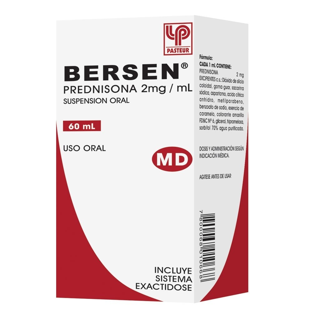 Bersen MD Prednisona 2 mg Suspensión 60 mL | Cruz Verde