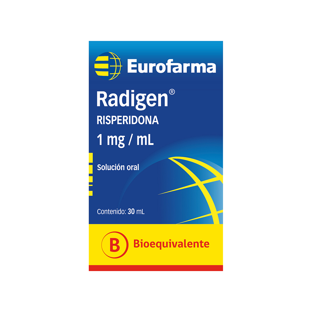 Radigen Risperidona 1 mg/ml Gotas 30 mL | Farmacias Cruz Verde