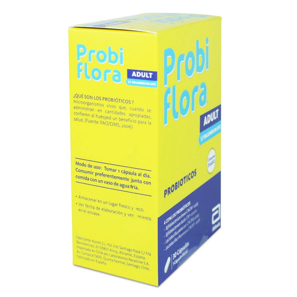 Probiflora Adulto Probioticos 1,7 MUFC 30 Cápsulas | Cruz Verde