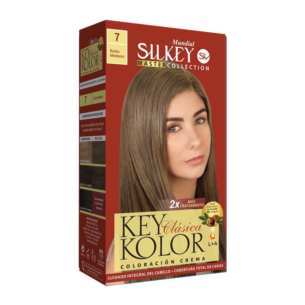 Key Kolor Kit Tintura Argan Rubio Mediano 7 | Cruz Verde