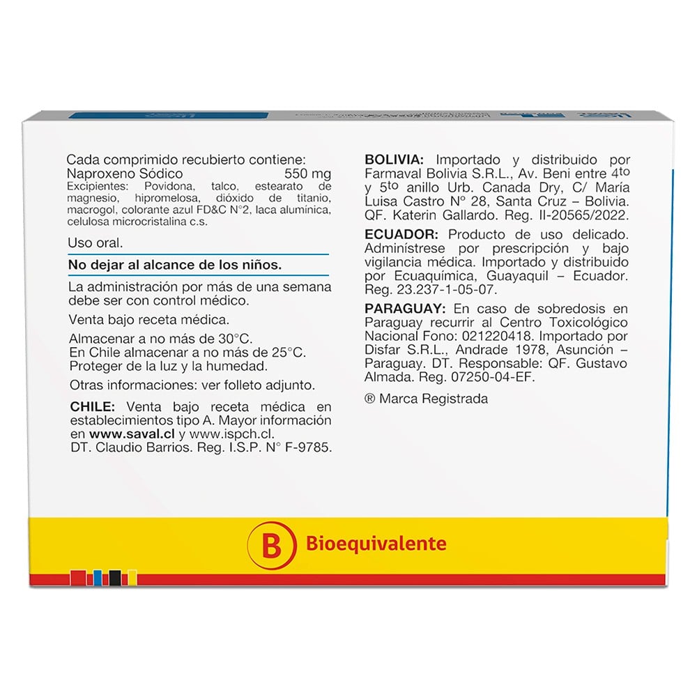 Eurogesic FORTE Naproxeno 550 mg 10 Comprimidos Recubiertos | Cruz Verde