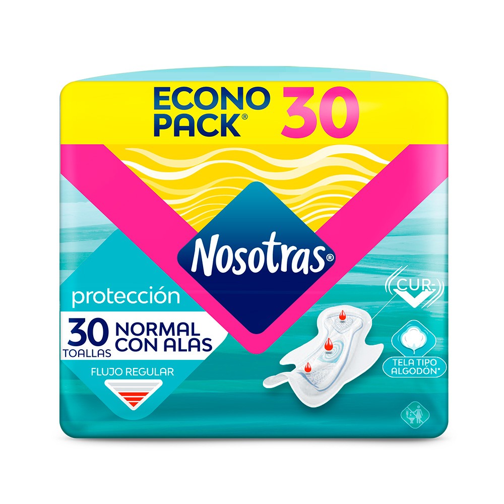 Toalla Higiénica Día Normal Tela Suave 30 Unidades | Cruz Verde