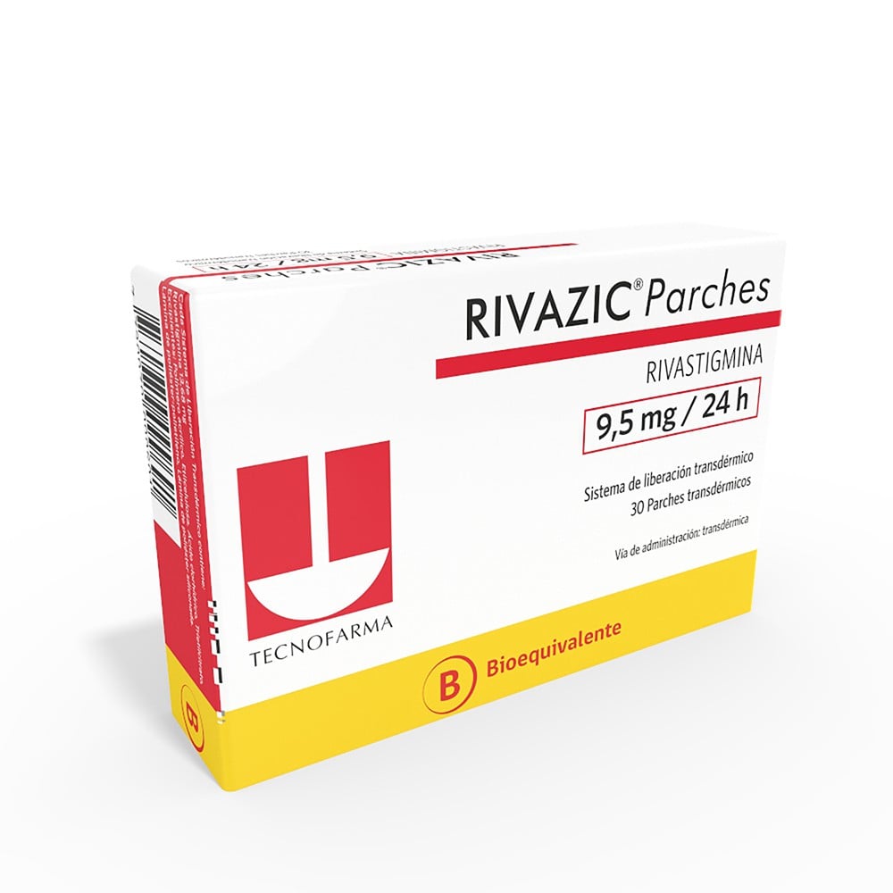Rivazic 30 parches Transdérmico Rivastigmina 9,5 mg | Cruz Verde