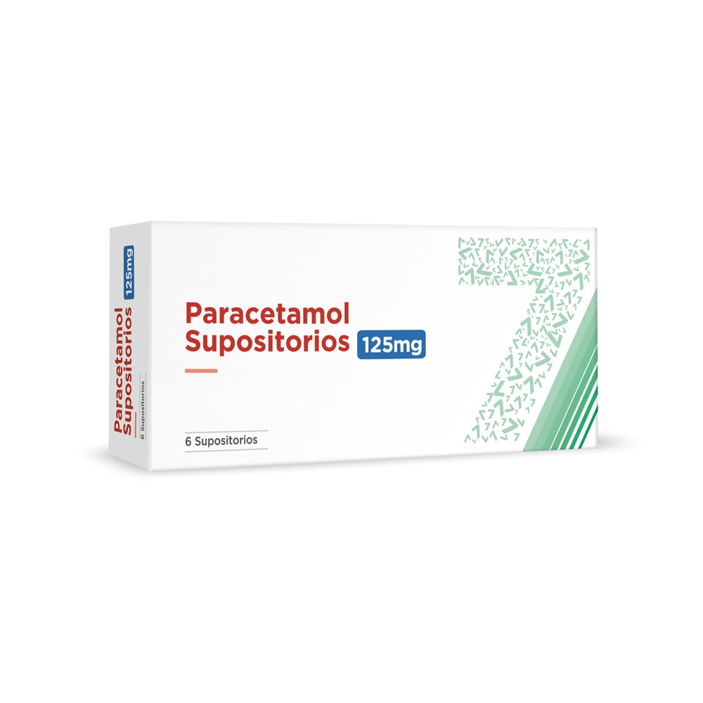 Paracetamol 125 mg 6 Supositorios - Lab. Chile - FarmaCompara