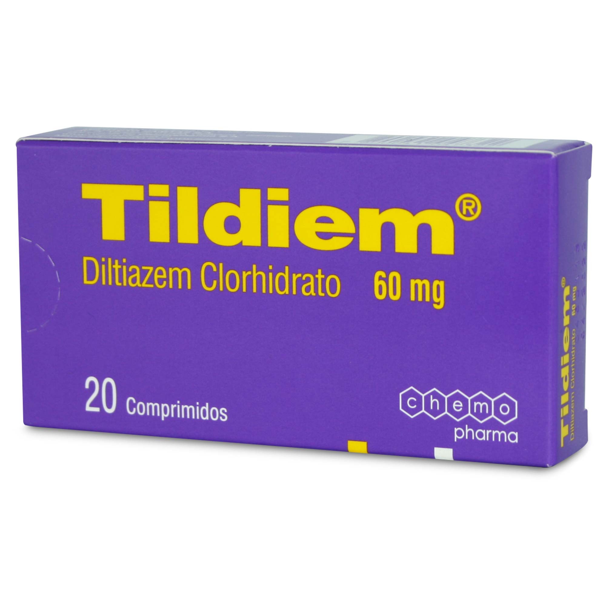 Tildiem Diltiazem Clorhidrato 60 mg 20 Comprimidos | Cruz Verde