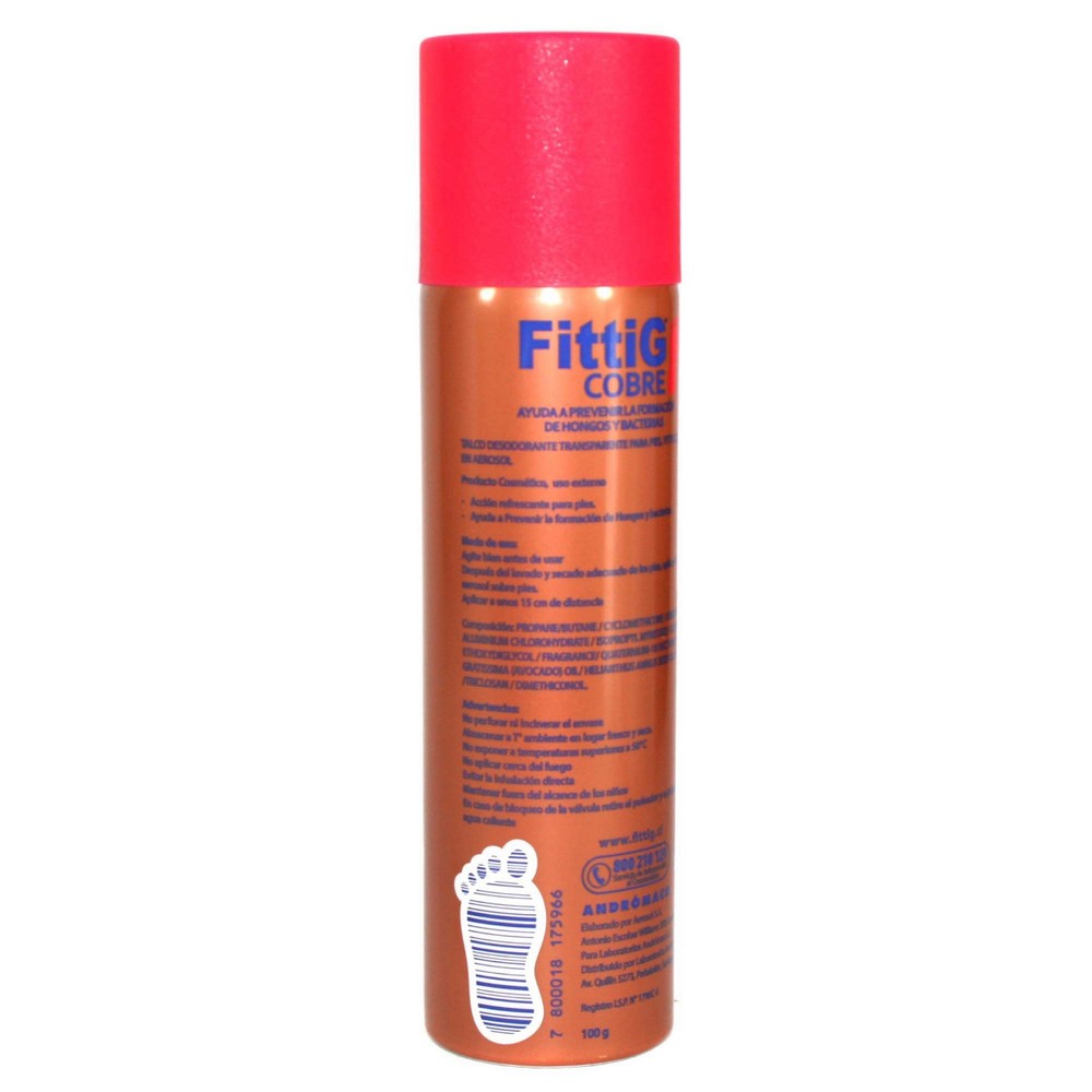 Cobre Talco Spray Desodorante para Pies 100 mL | Cruz Verde