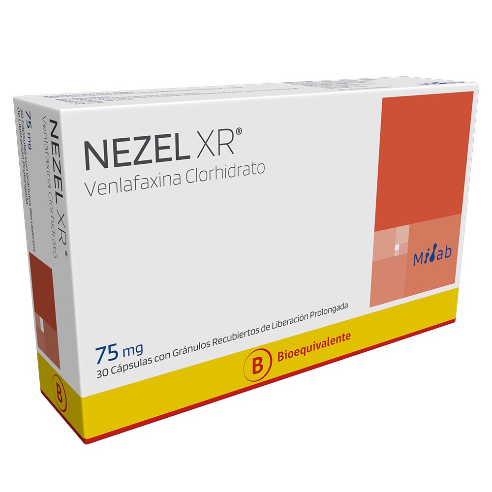 Nezel XR Venlafaxina 75 mg 30 Cápsulas Liberacion Prolongada - FarmaCompara