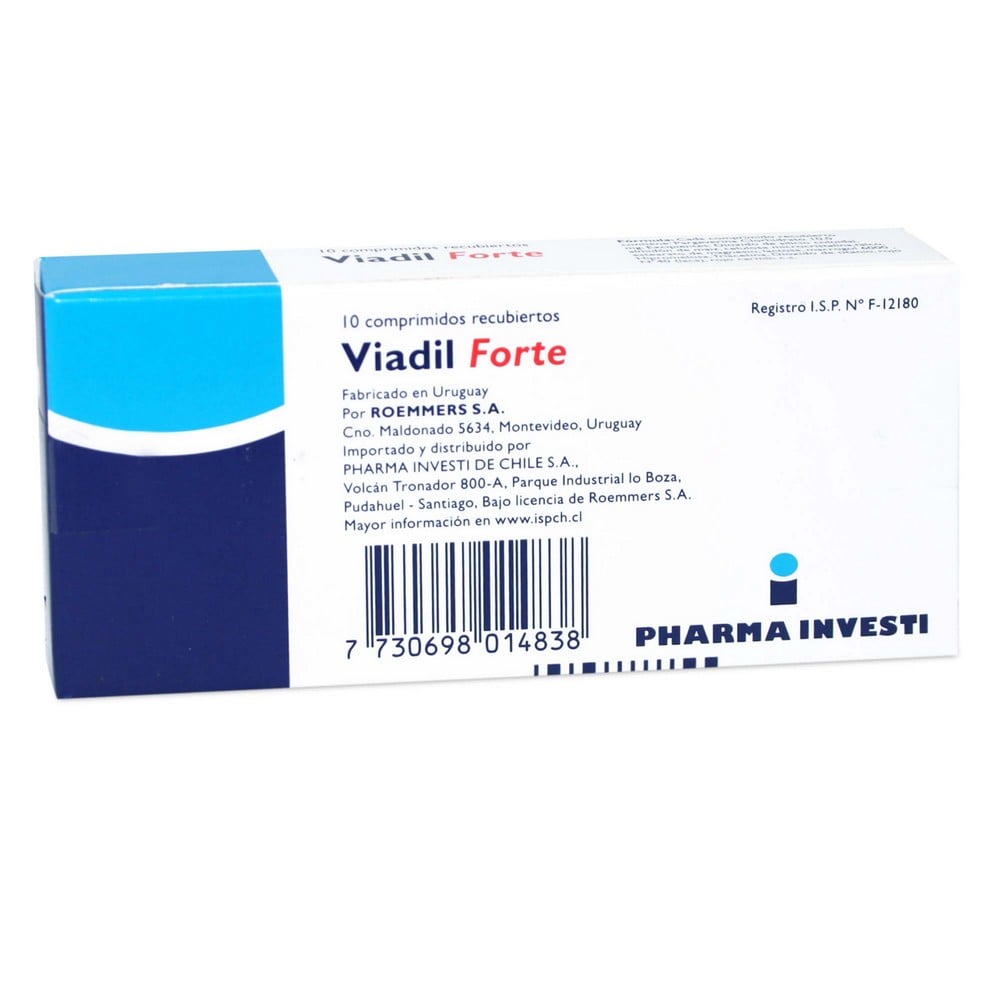Viadil Forte Pargeverina 10 mg 10 Comprimidos | Cruz Verde