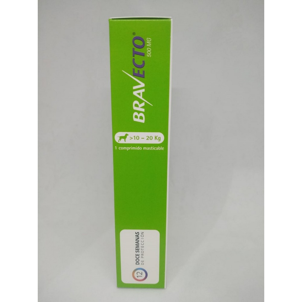 Bravecto Fluralaner 500 mg 1 Comprimido Masticable Para Perros ...