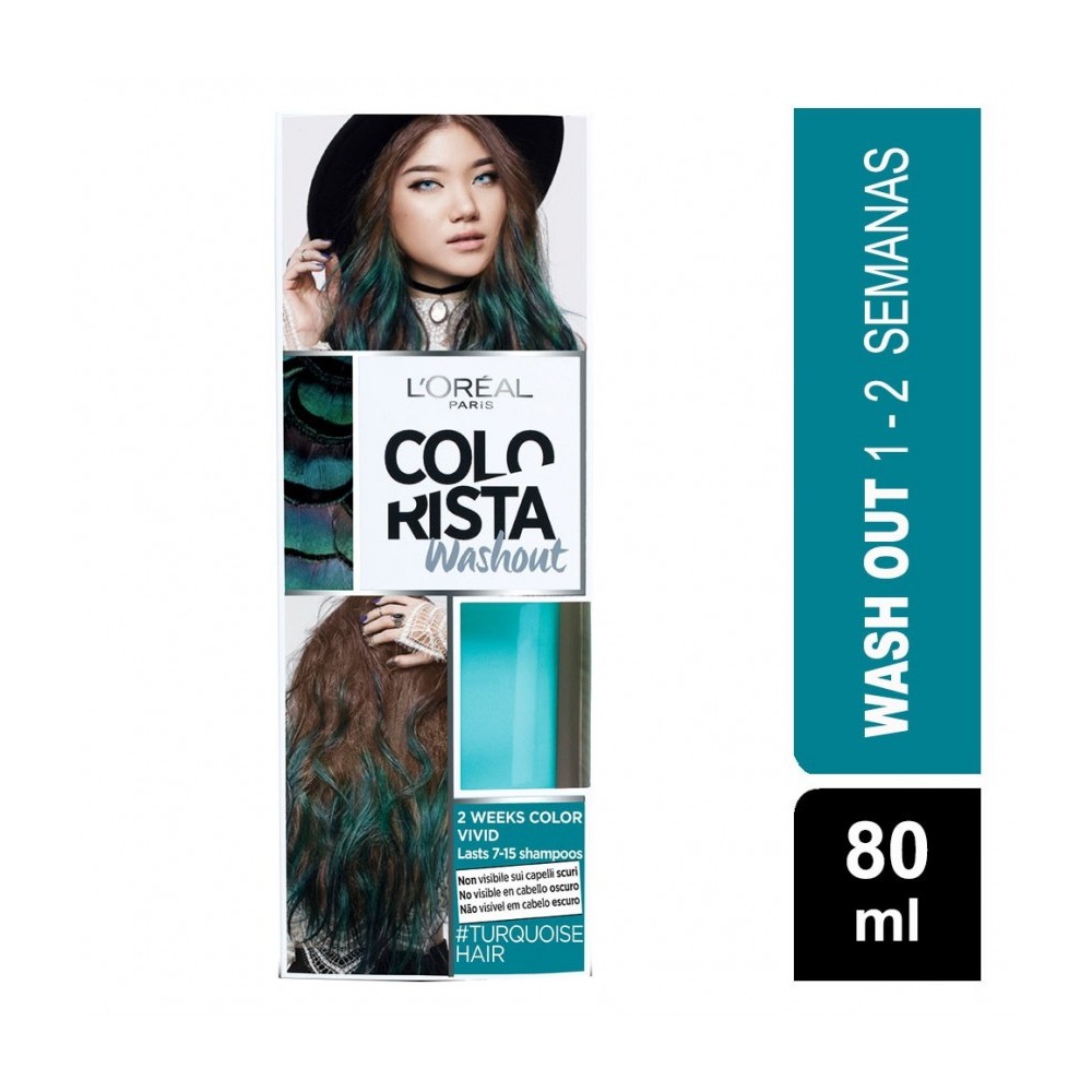 Tintura Colorista Washout Turquoise Hair 80 mL | Cruz Verde