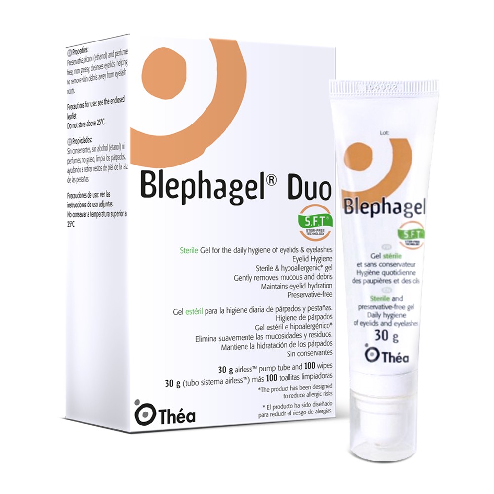 Blephagel Duo Gel De Limpieza Parpados Y Pestanas 30 gr + 100 Toallitas ...