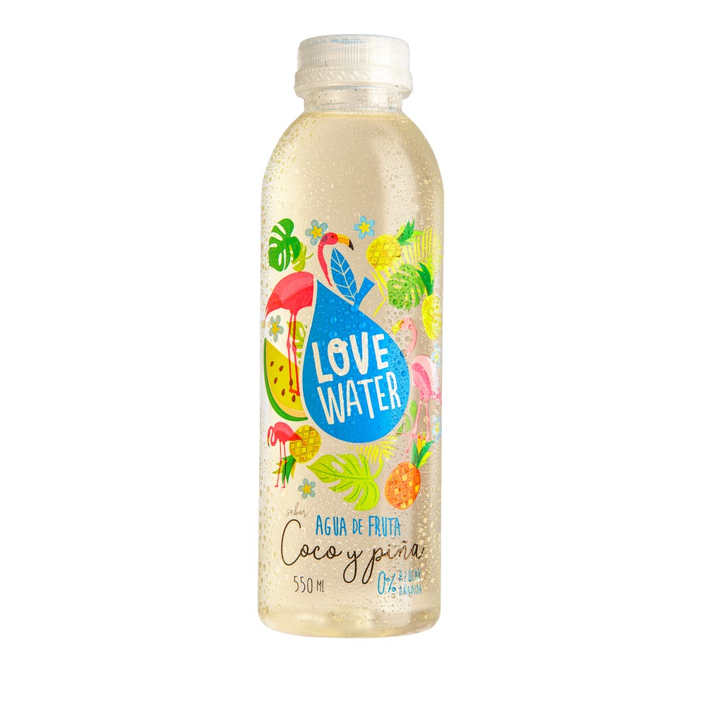 Love Water Agua de Fruta Coco y Piña 550 ml | Cruz Verde