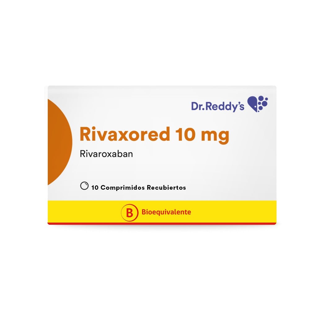 Rivaxored Rivaroxabán 10 mg 10 comprimidos recubiertos | Cruz Verde