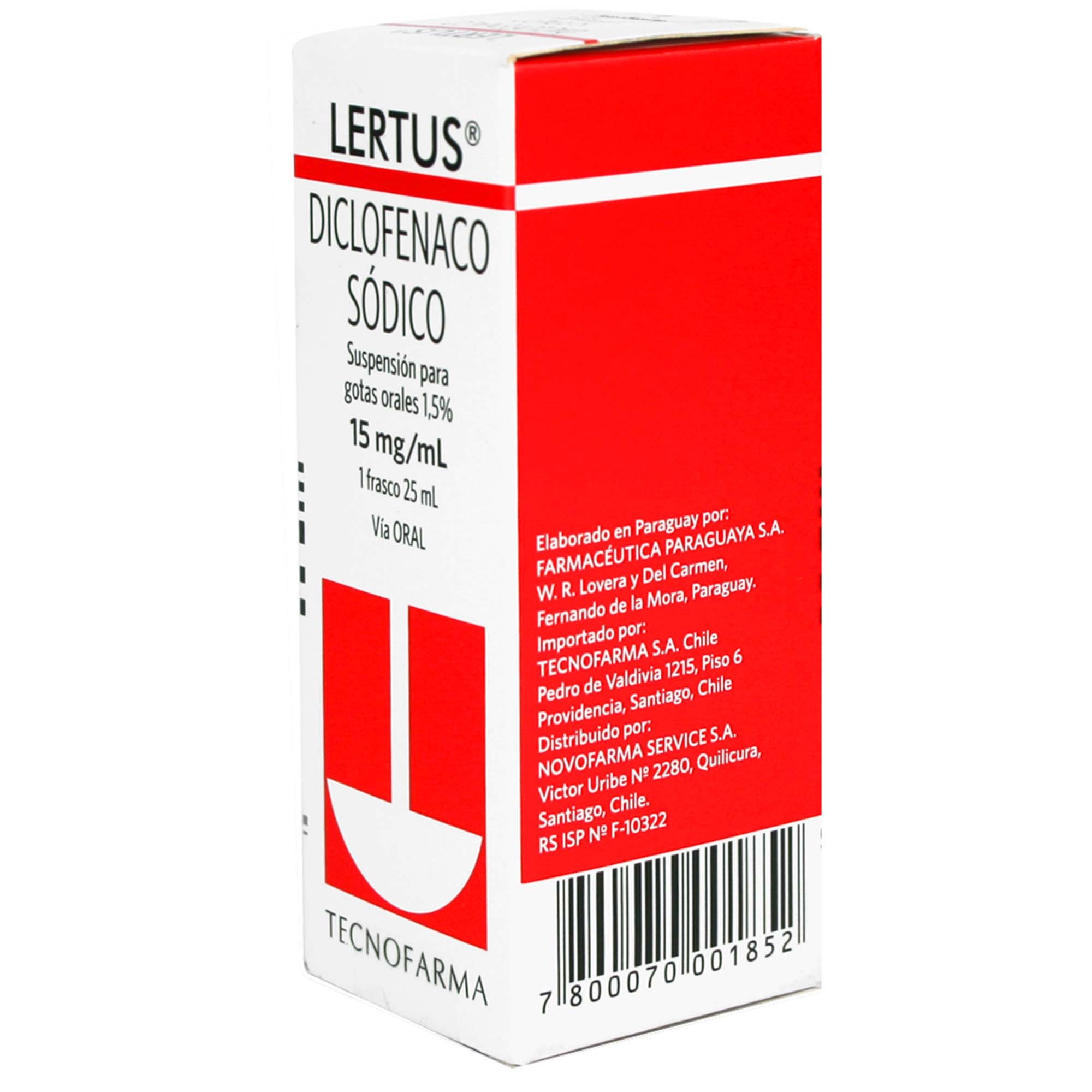 Lertus Diclofenaco Sodico 15 mg/mL Gotas 25 mL | Cruz Verde