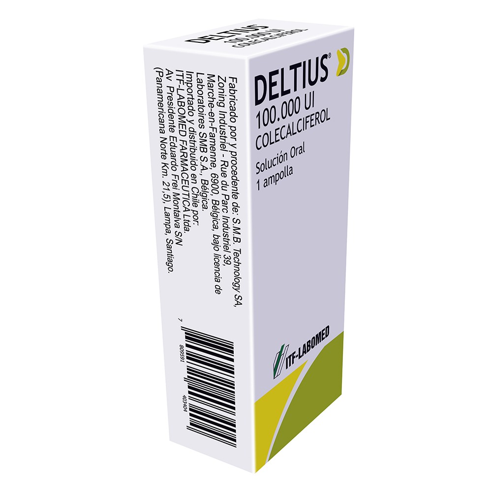 Deltius Colecalciferol 100.000 UI 1 Ampolla Bebible | Cruz Verde