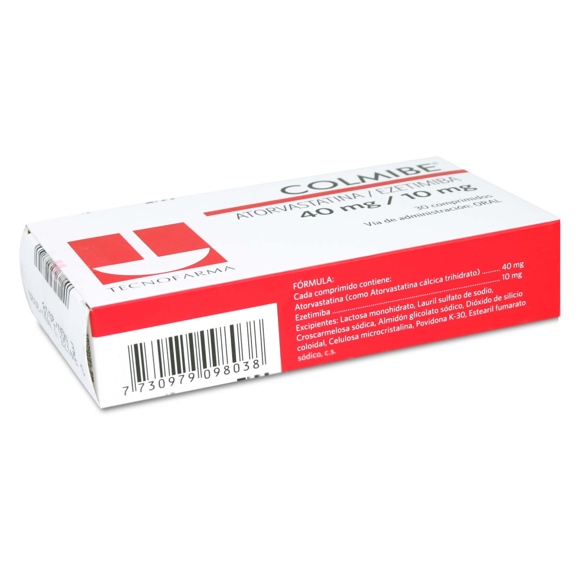 Colmibe Atorvastatina / Ezetimiba 40 mg / 10 mg 30 Comprimidos | Cruz Verde