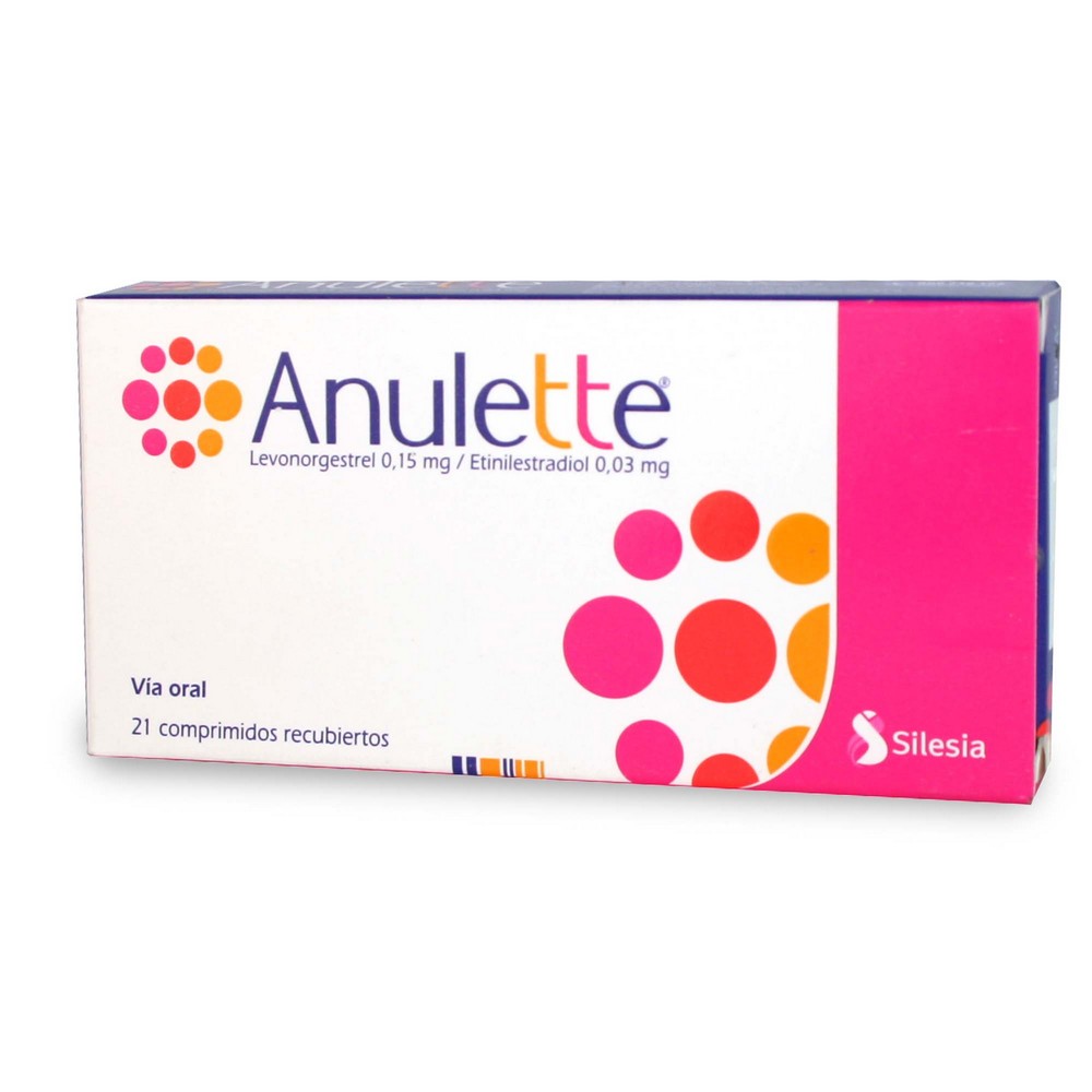 Anulette Levonorgestrel 0,15 mg Etinilestradiol 0,03 mg 21 Comprimidos Recubiertos | Cruz Verde