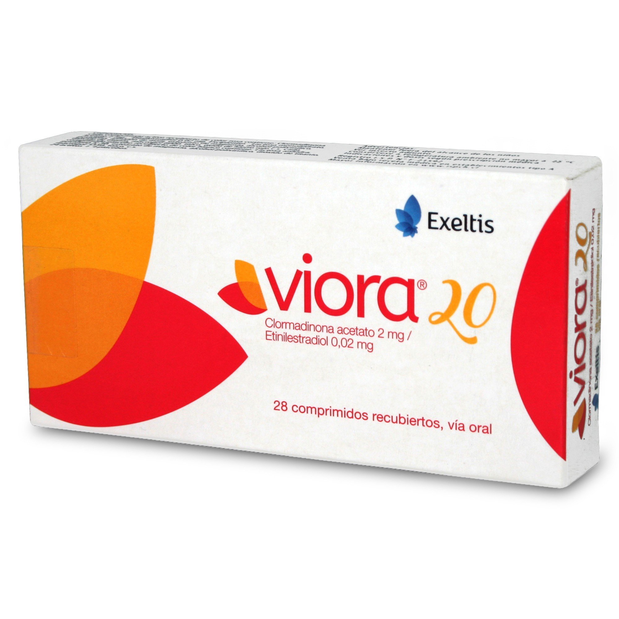 Viora 20 Clormadinona Acetato 2 mg / Etinilestradiol 0,02 mg 28 Comprimidos Recubiertos