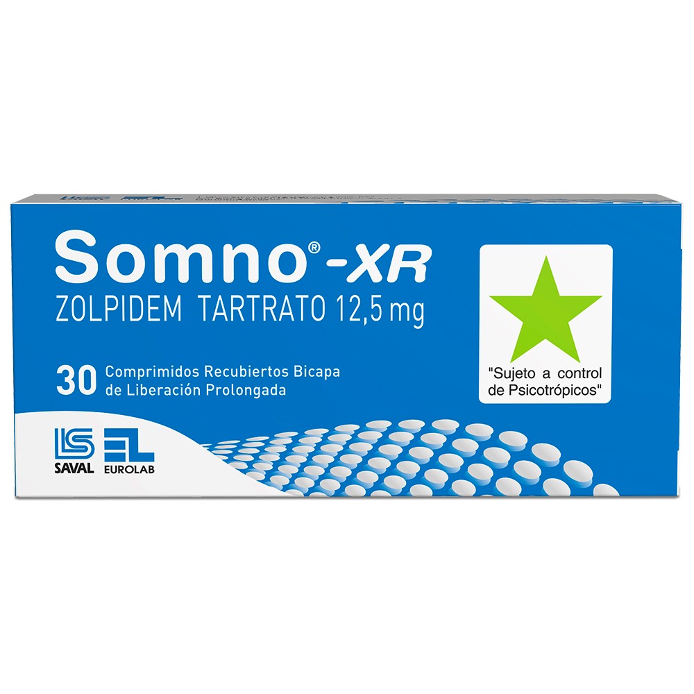 Somno XR Zolpidem 12,5 mg 30 Comprimidos Liberación Prolongada ...
