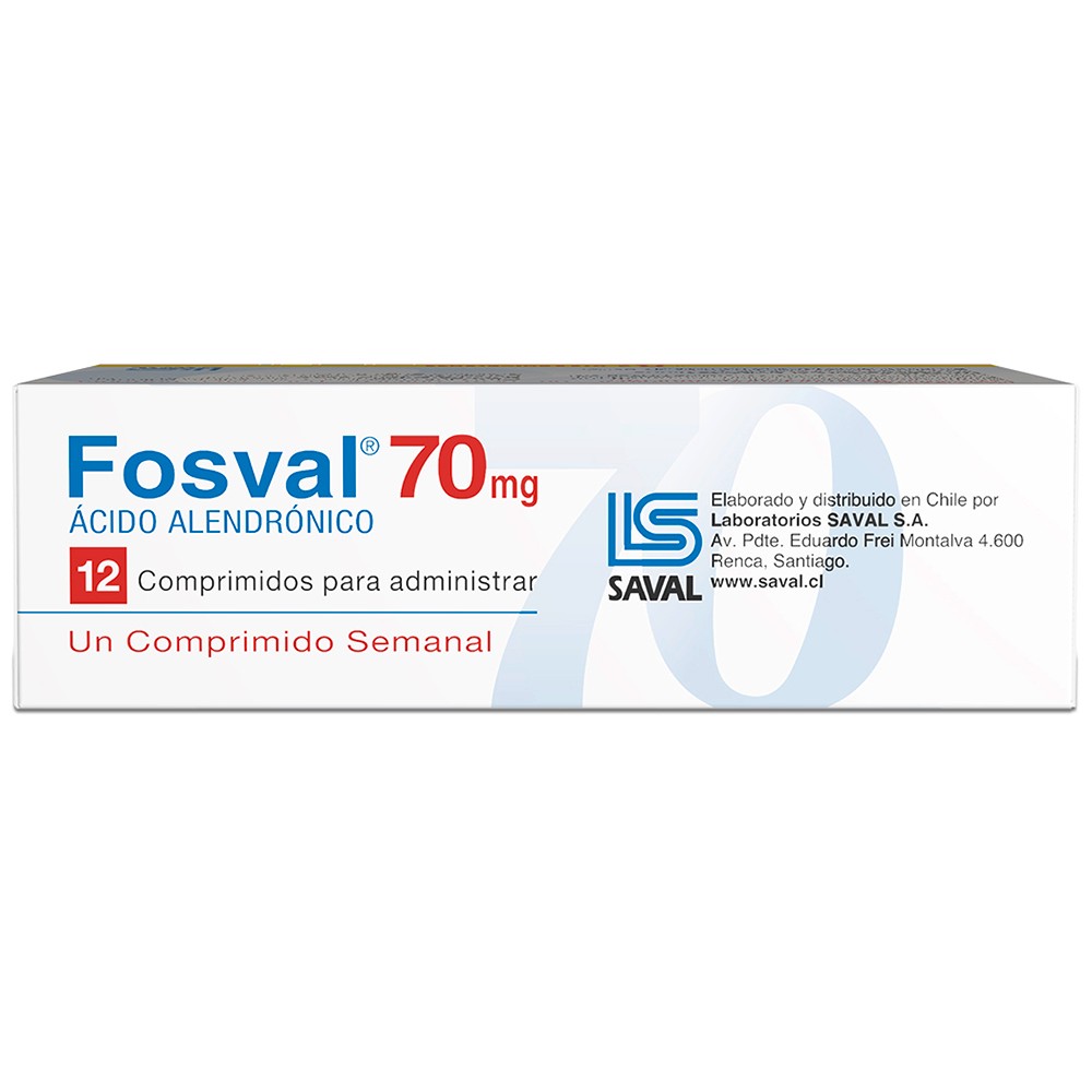 Fosval Alendronato 70 mg 12 Comprimidos | Cruz Verde