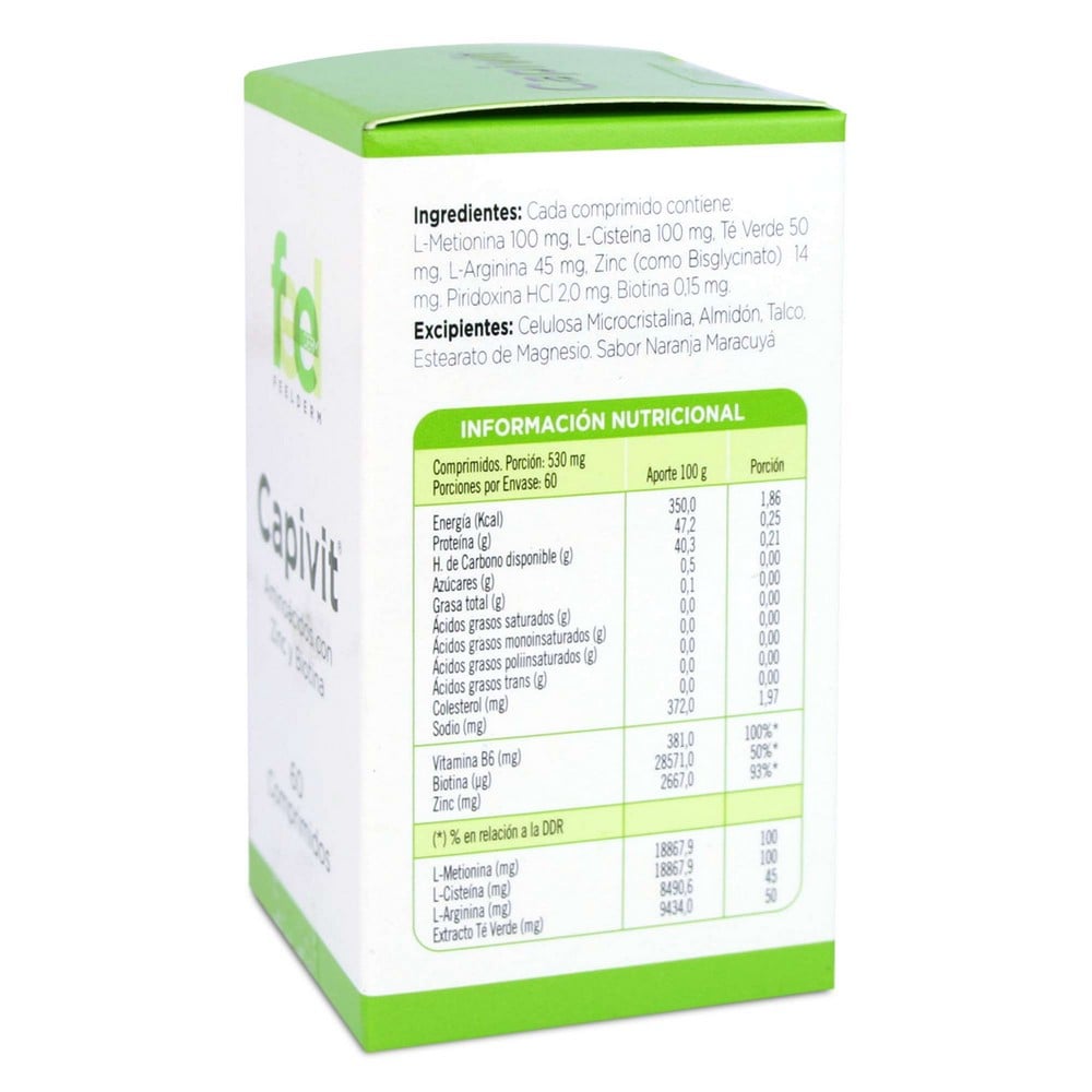 Capivit Aminoácidos con Zinc y Biotina 60 Comprimidos | Cruz Verde